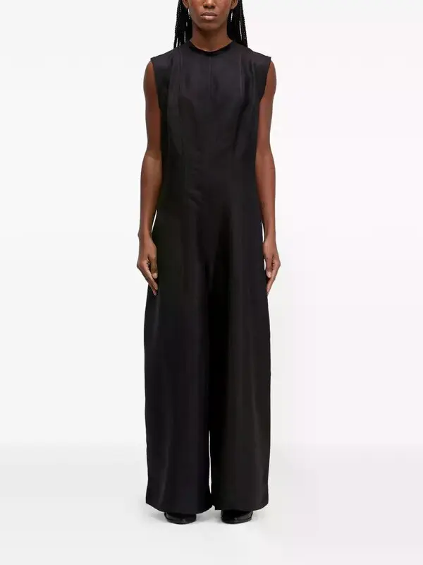 OSKLEN Sleeveless Topstitching Jumpsuit - Black