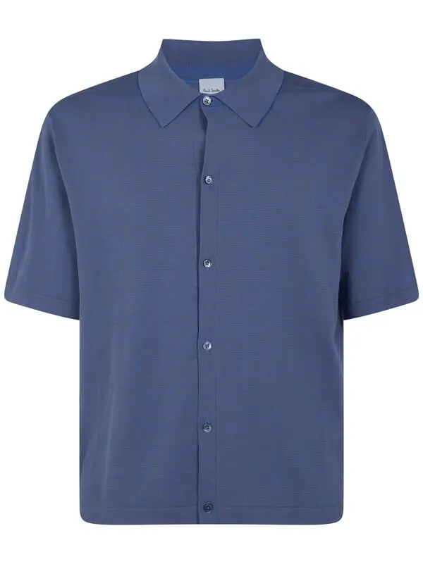Paul Smith Knitted Short Sleeves Shirt - Blue
