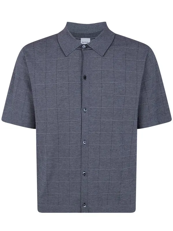 Paul Smith Knitted Short Sleeves Shirt - Blue