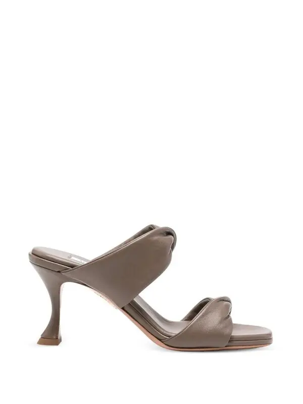 AQUAZZURA Twist Nappa Sandal 75 - Gray