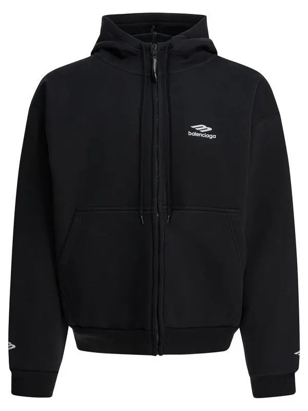 Balenciaga 3b Sports Icon Hoodie - Black