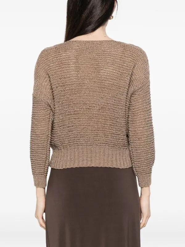 BASE Cotton Blend Sweater - Brown