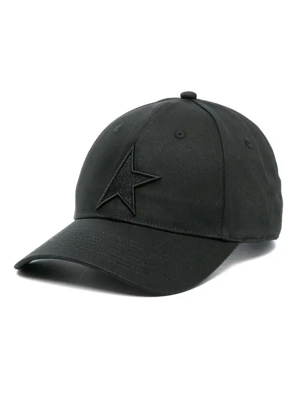 GOLDEN GOOSE Baseball Cap With Star Patch - Black
