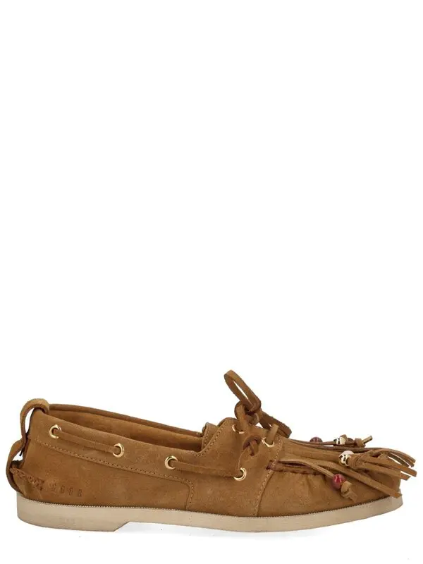 GOLDEN GOOSE Mocassin 'cruise' With Bangs - Brown