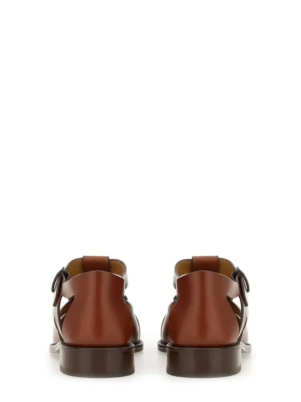 Hereu Leather Gladiator Sandals - Brown