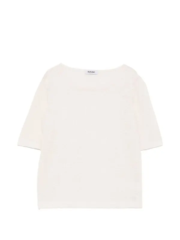 BASE Linen And Cotton Blend Sweater - Beige