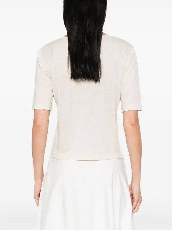 BASE Linen And Cotton Blend Sweater - Beige