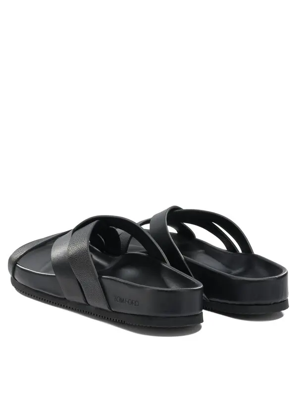 TOM FORD Braided Leather Slides