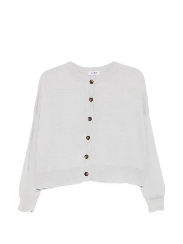 BASE Linen And Cotton Blend Cardigan