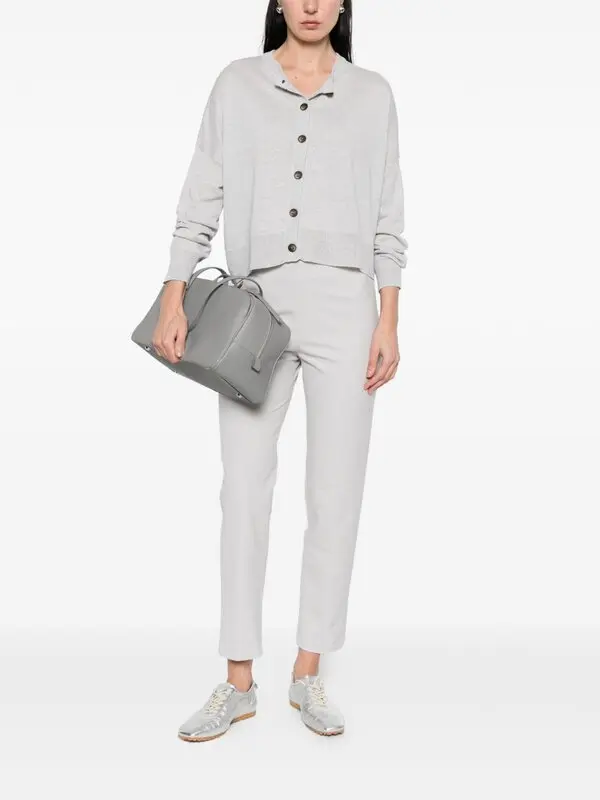 BASE Linen And Cotton Blend Cardigan