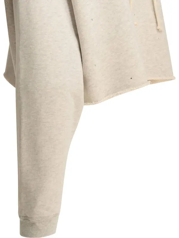 GOLDEN GOOSE Cotton Rhinestone Hoodie - Grey