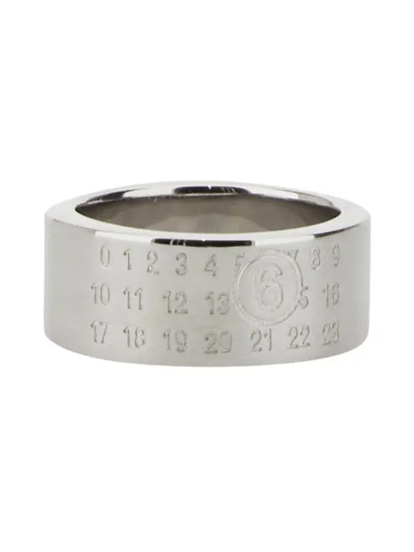MAISON MARGIELA Logo Band Ring - Silver