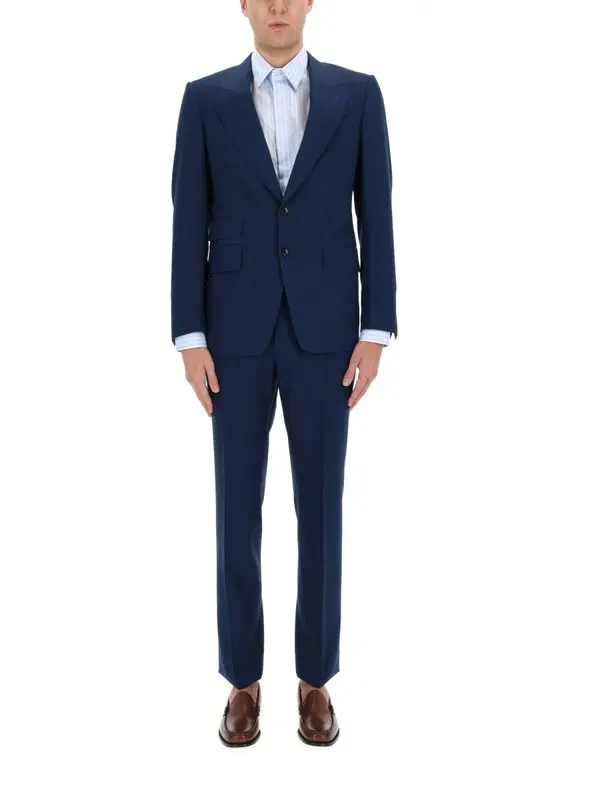 TOM FORD Two Piece Wool Dress - Blue