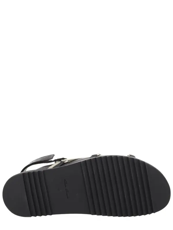 Rick Owens Megalace Leather Mules - Black