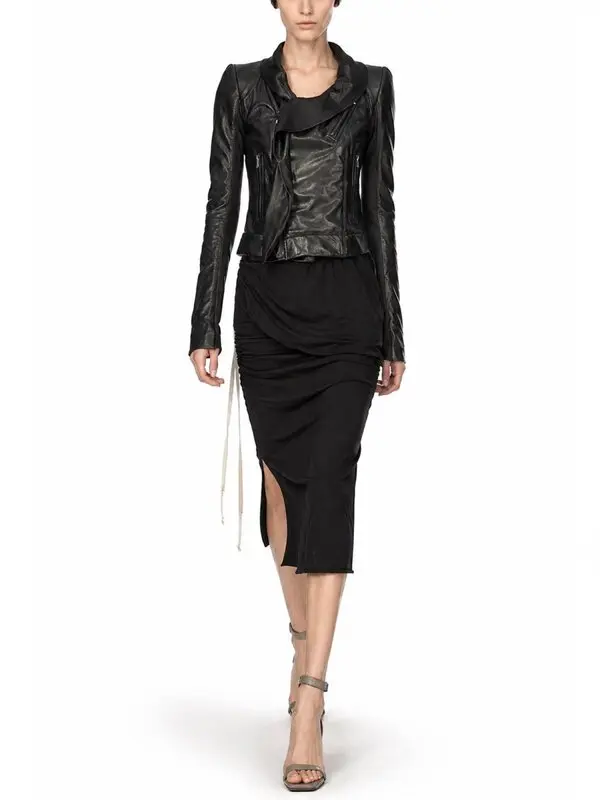 Rick Owens Fitted Skirt With Slit - Black
