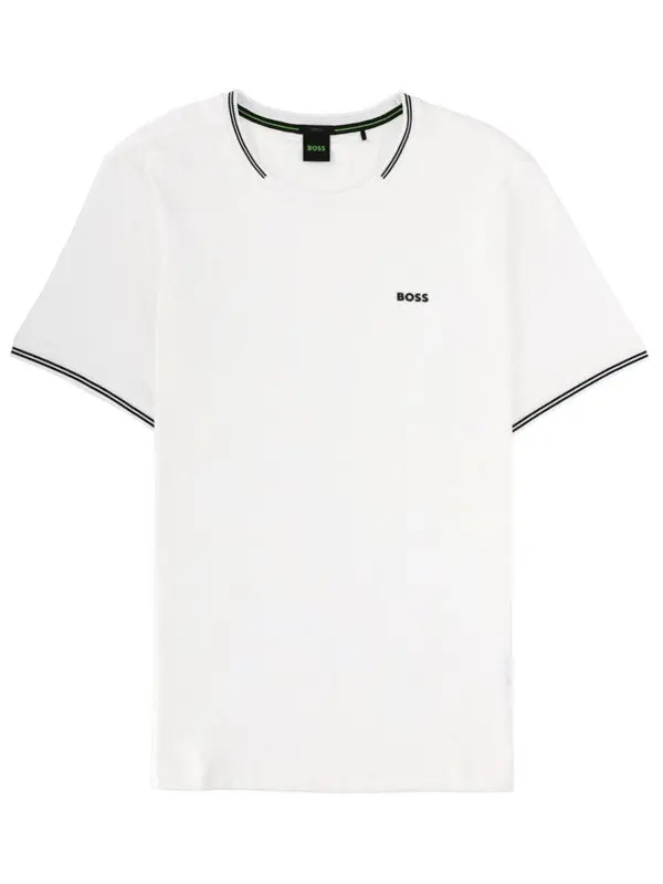 BOSS T Shirt With Logo - White