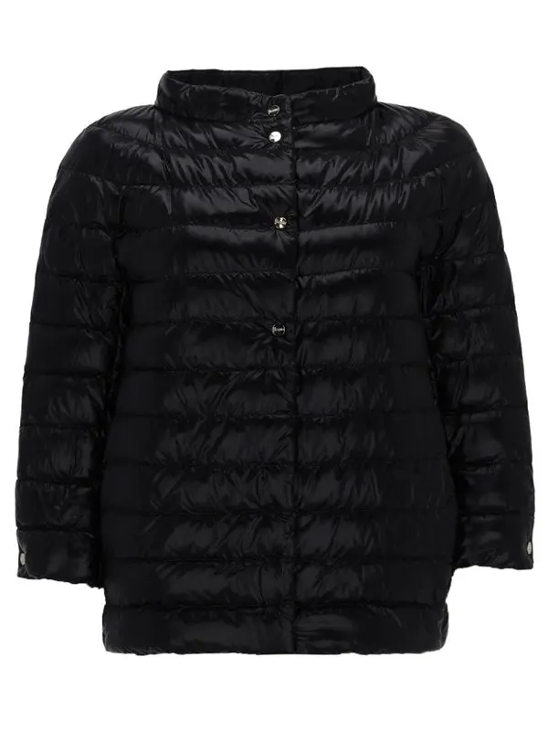 Herno Cropped Padded Jacket - Black