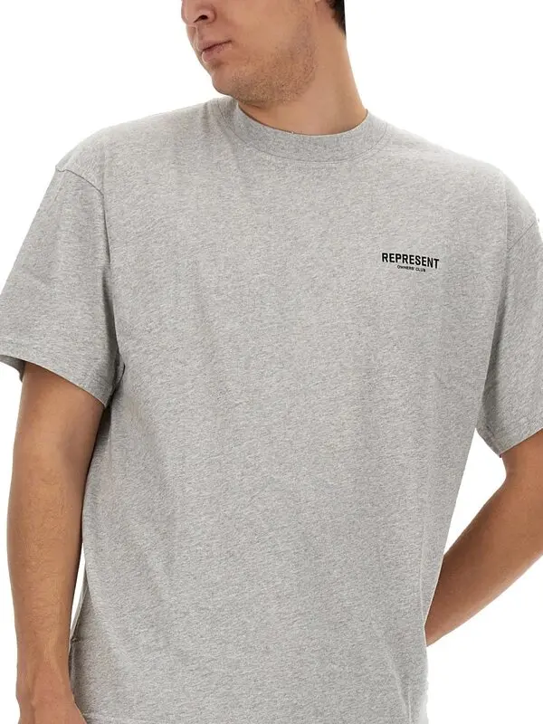 REPRESENT T Shirt With Logo - Grey