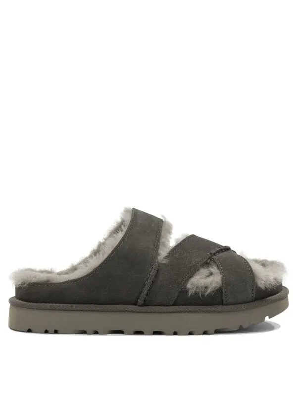 UGG Greenport Cross Strap Slides - Brown