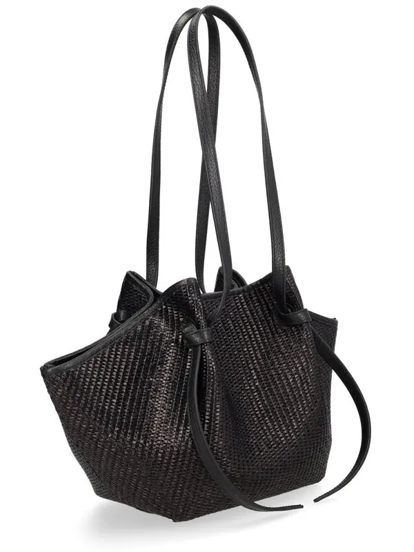 Yuzefi Raffia Mochi Bag - Black