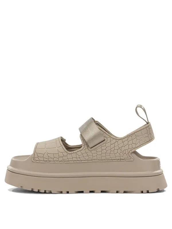 UGG Goldenglow Embossed Low Sandals - Beige