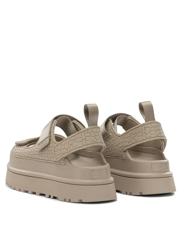 UGG Goldenglow Embossed Low Sandals - Beige