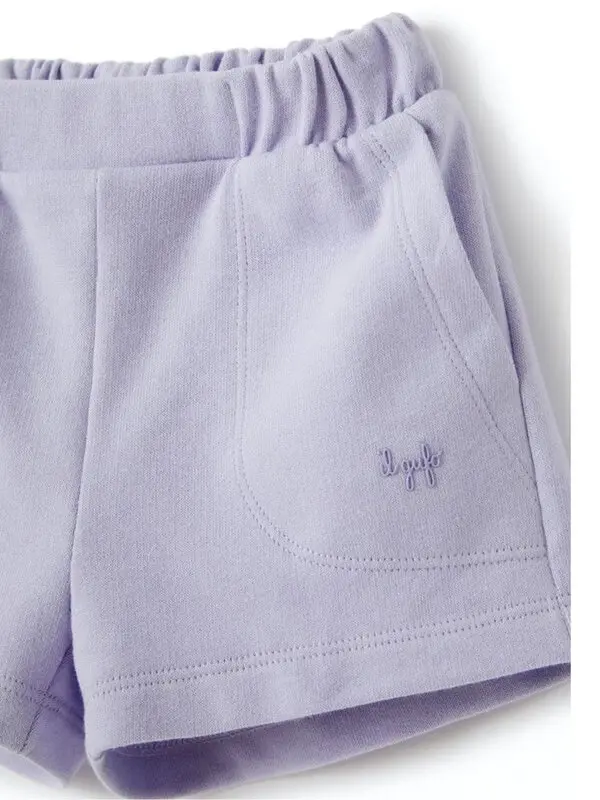 IL GUFO Short With Logo - Lilac