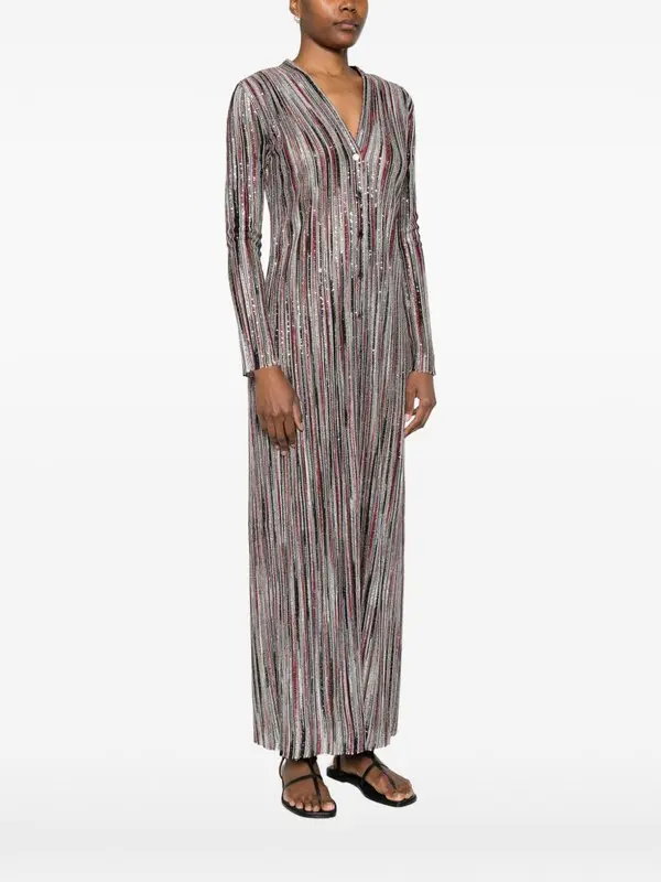 Missoni Striped Long Cardigan - Brown