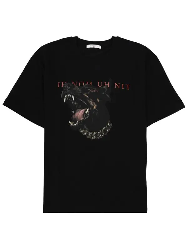 IH NOM UH NIT Dobermann' T Shirt - Black