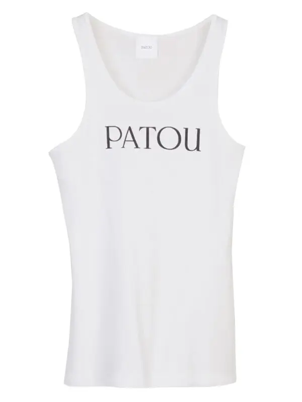 PATOU Logo Print Tank Top - White