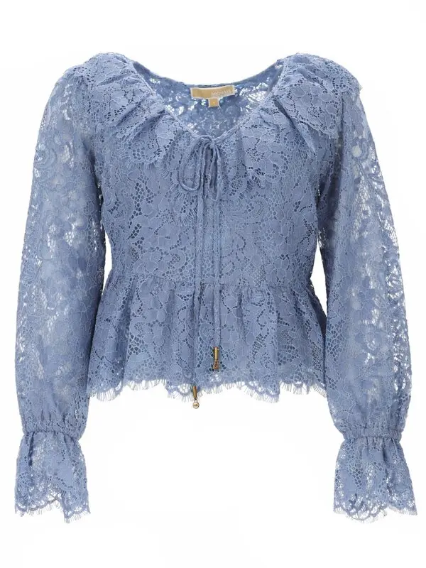 Michael Kors Lace Tie Top - Azure