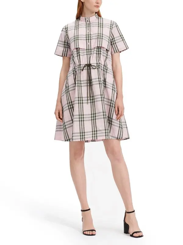 Burberry Cotton Check Dress - Pink