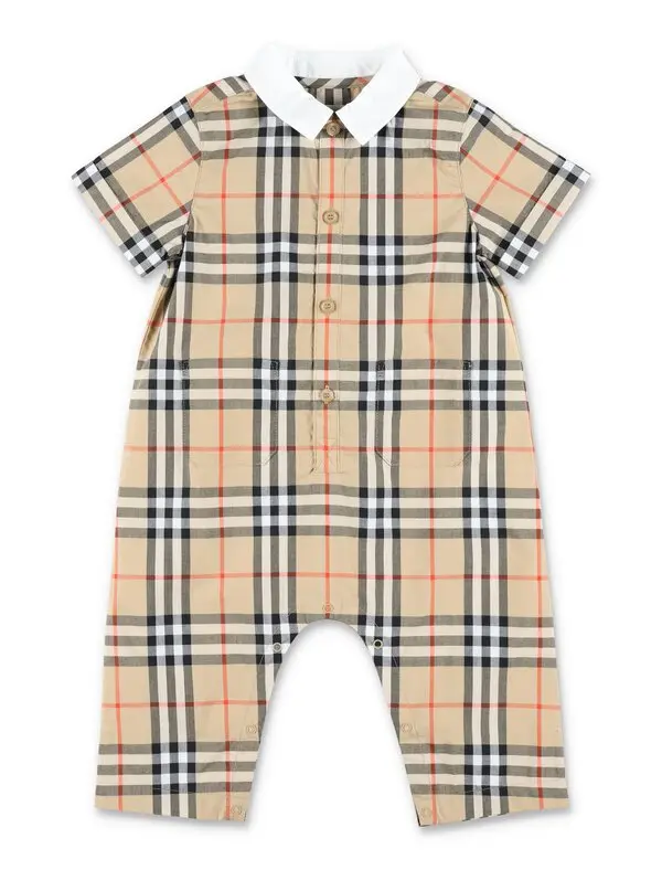 Burberry Cotton Dress With Bloomer Shorts - Sand Ip Check