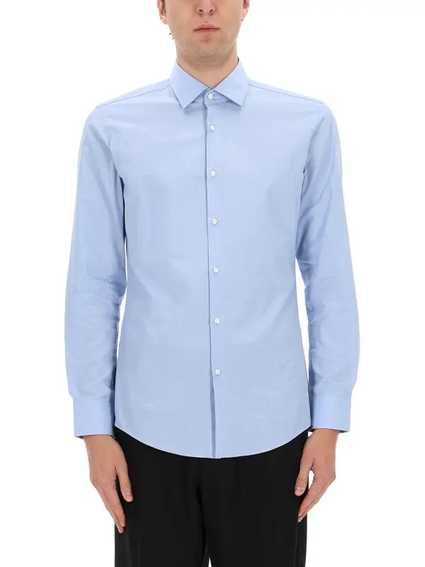Hugo Cotton Shirt - Azure