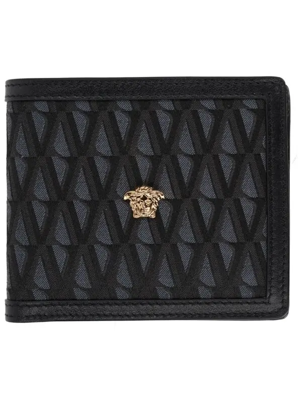 Versace Wallet With Logo - Black