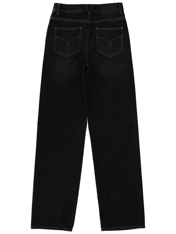 Versace Jeans With Studs And Crystals - Black