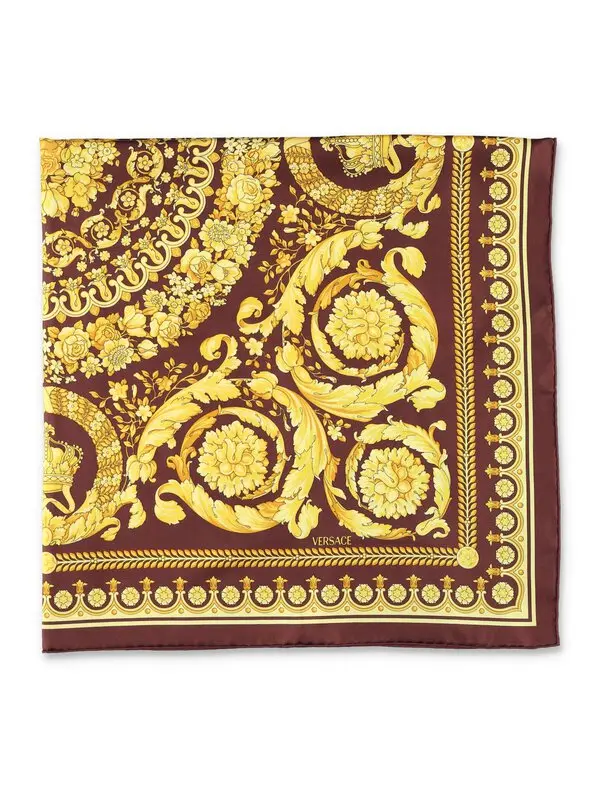 Versace Scarfs - Burgundy + Gold