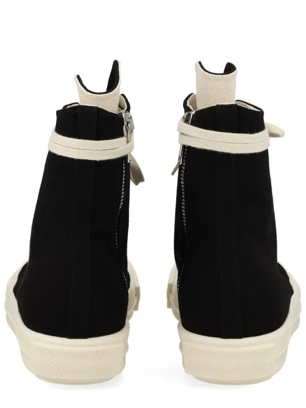 Rick Owens High Denim Sneakers - Black
