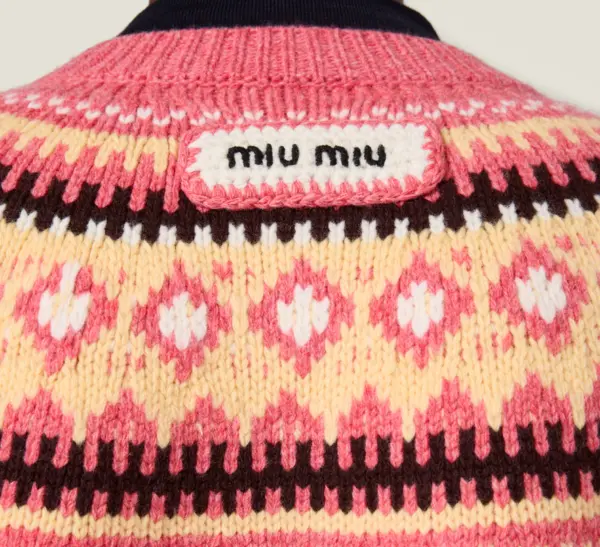 Miu Miu Maglieria Wool Fairisle F.3 - Rosa