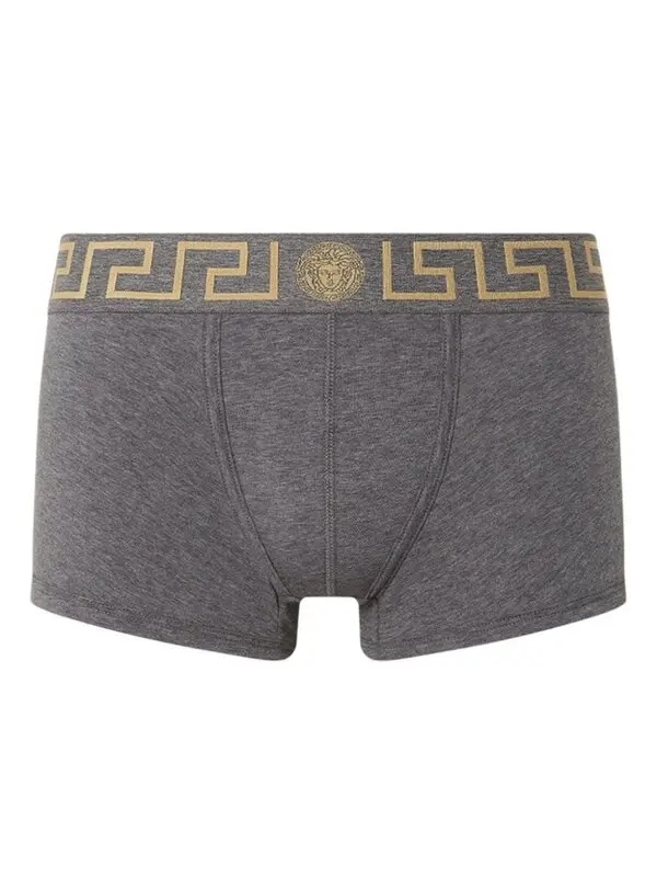 Versace Boxer Shorts With Greek - Grey