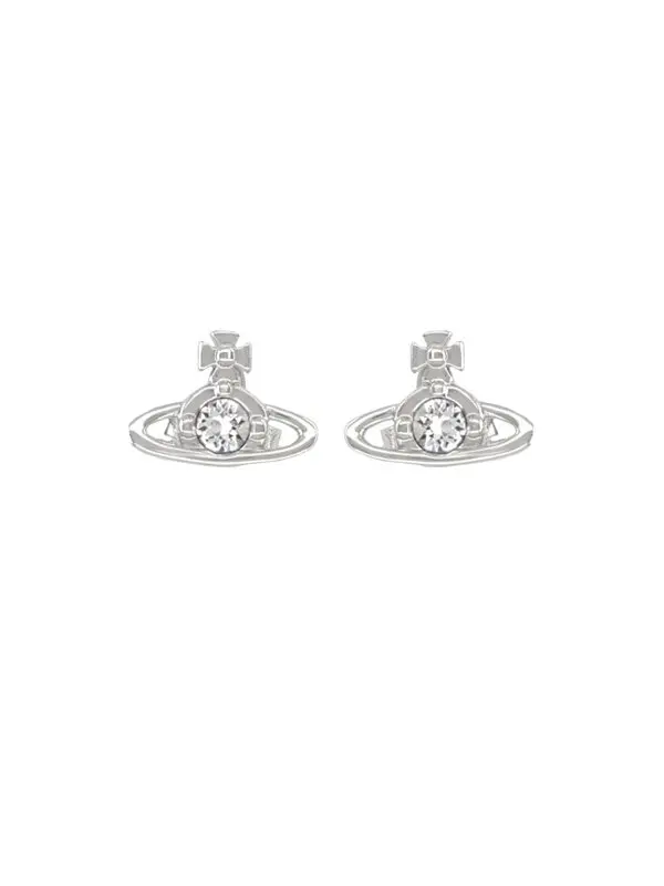 VIVIENNE WESTWOOD Nano Solitaire Stud Earrings - Silver