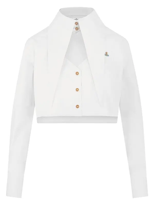 VIVIENNE WESTWOOD Cut Off Heart Shirt - White