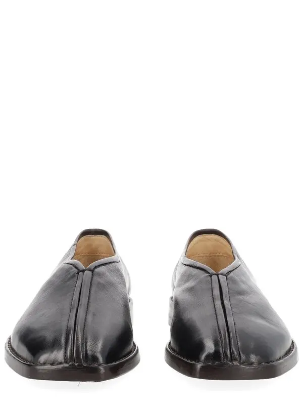 LEMAIRE Flat Piped Slipper - Black
