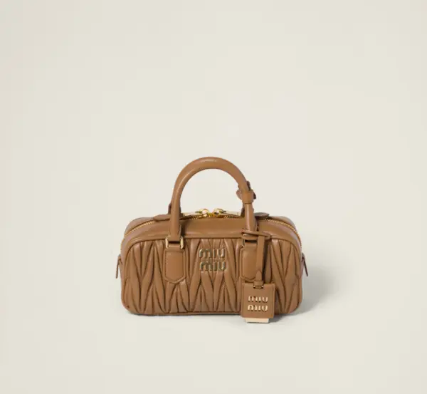 Miu Miu Matelassé Handbag - Caramel