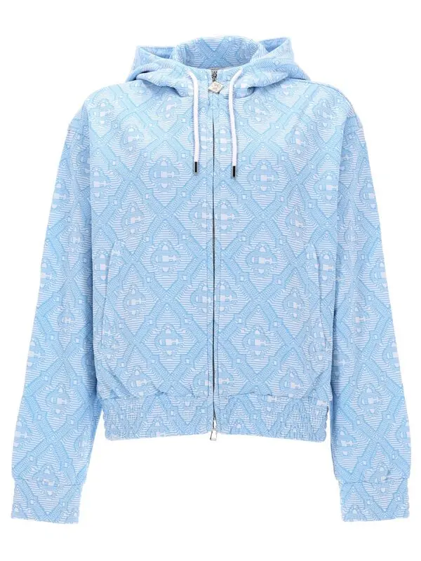 Casablanca Jacquard Sweatshirt - Azure