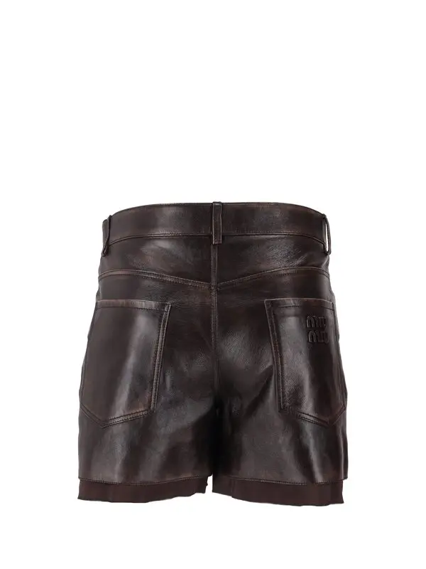 Miu Miu Nappa Leather Shorts