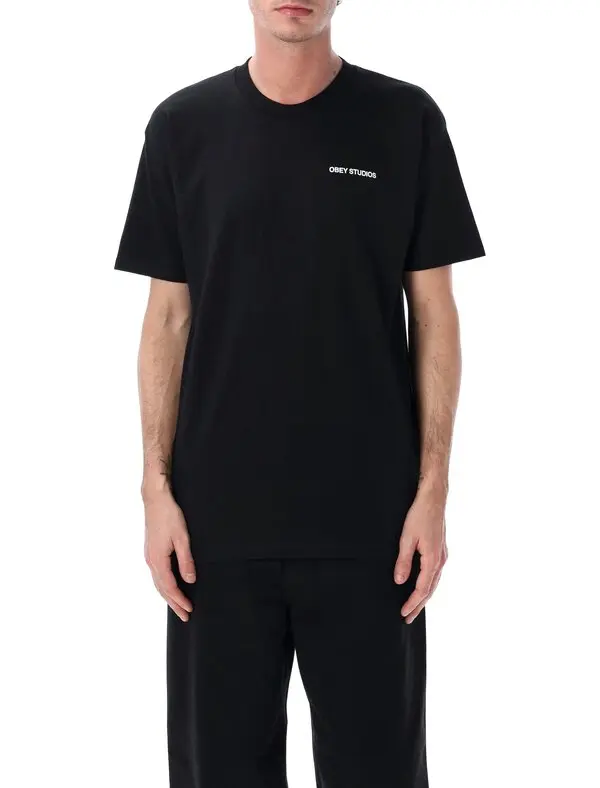 Obey T Shirts And Polos - Black