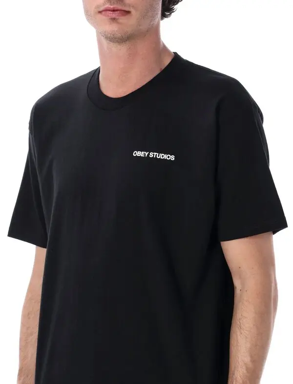Obey T Shirts And Polos - Black
