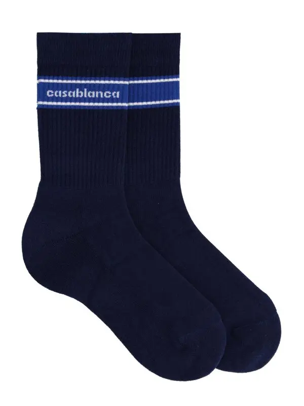 Casablanca Logo Socks - Blue