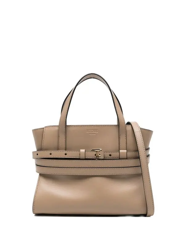Moschino Small Leather Handbag - Beige